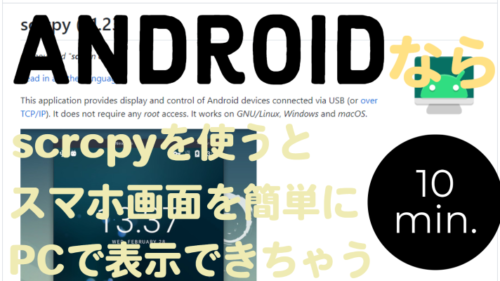 【Android】scrcpyを用いてスマホ画面をPCに映し操作する | Someone's notebook